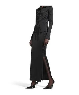 Balenciaga Lace-up Maxi Skirt