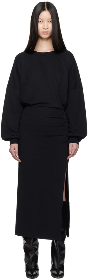 Isabel Marant Étoile Ruched Maxi Dress With Logo Embroidery