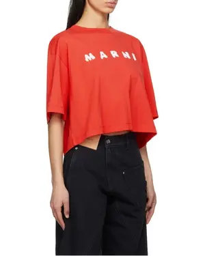 Marni Logo Scribbled Boxy T-shirt