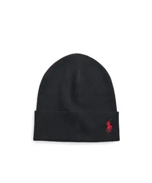 Polo Ralph Lauren Embroidered Logo Beanie - Black