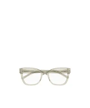 Saint Laurent Geometric Frame Glasses - Nude