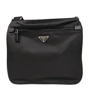 Prada Logo Shoulder Bag - Black