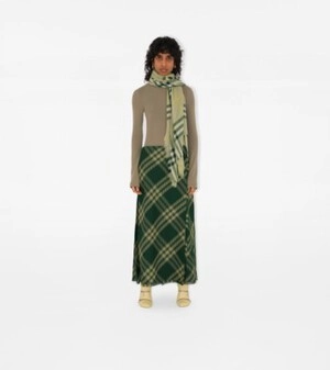 Burberry Vintage Check Fringed-edge Scarf - Nude