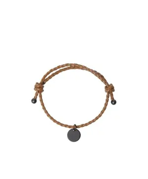 Bottega Veneta Braided Knot Bracelet With Pendants - No