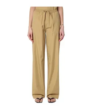 LOULOU STUDIO Wide Leg Casual Pants - Sand