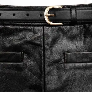 SELF-PORTRAIT Leather Mini Skirt