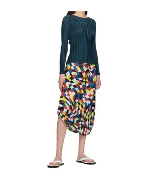 Issey Miyake Pleated Midi Skirt