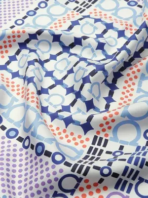 FERRAGAMO Graphic Printed Satin Scarf