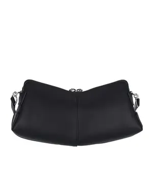 TOD'S Logo Embossed Zipped Shoulder Bag