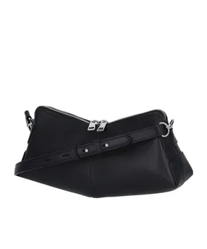 TOD'S Logo Embossed Zipped Shoulder Bag