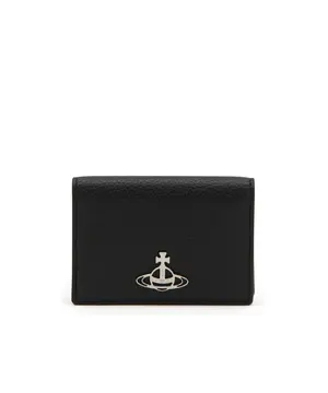 VIVIENNE WESTWOOD Orb Plaque Bi-fold Wallet - Black