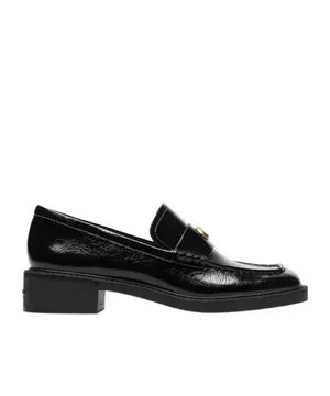 COACH Penny Loafer In Glazed Leather - Black