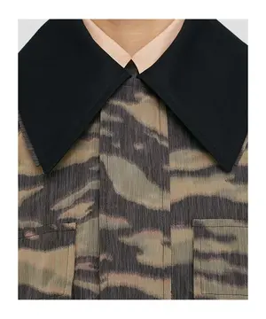 JIL SANDER Printed Jacket With Detachable Collar
