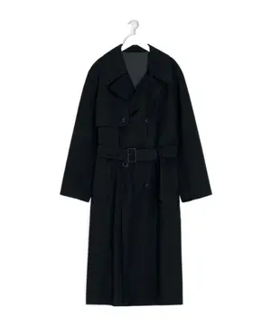 LEMAIRE Double-breasted Trench Coat - Black