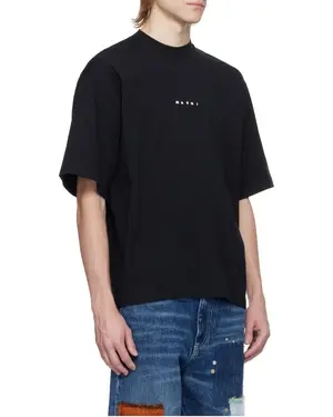 Marni Logo Printed Crewneck T-shirt - Black