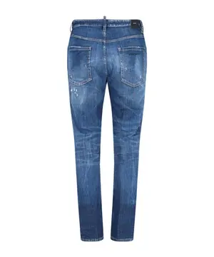 Dsquared2 Distressed Wash Jeans - Blue