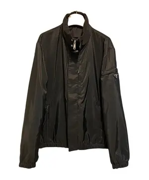 Prada Long Sleeve Stand Collar Zip Jacket