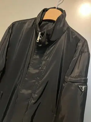 Prada Long Sleeve Stand Collar Zip Jacket