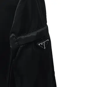 Prada Long Sleeve Stand Collar Zip Jacket - Black