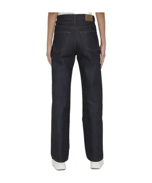 Saint Laurent High-rise Straight Leg Jeans - Blue