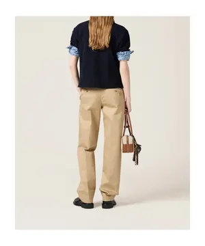 Miu Miu Embroidered Short Sleeve Polo Shirt