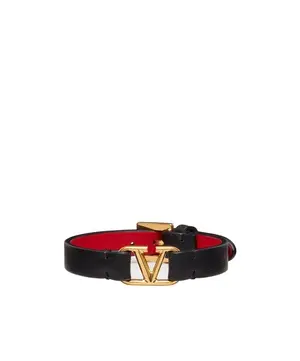 Valentino Garavani Vlogo Signature Bracelet - Black/red