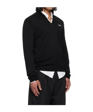 Hugo Boss Quarter Zip Ribbed Knit Sweater
