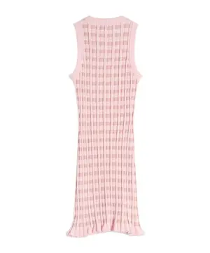 Maison Kitsuné Checked Ribbed Mini Dress