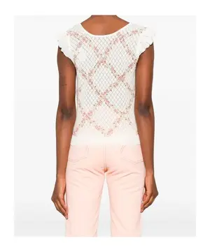 TWINSET Embroidered Knit Top - No
