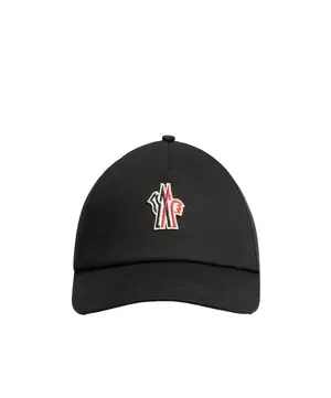 Moncler Gabardine Baseball Cap - Black