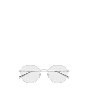 Gucci Round Frame Eyeglasses - Silver