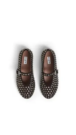 Alaïa Embellished Buckle Mary Jane Flats