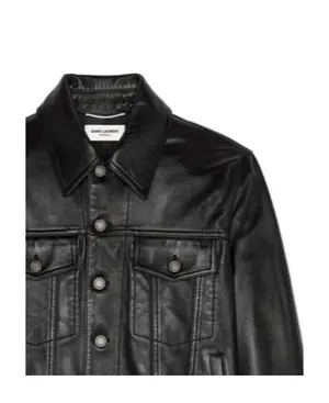 Saint Laurent Single-breasted Carved Button Jacket
