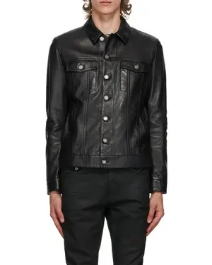 Saint Laurent Single-breasted Carved Button Jacket