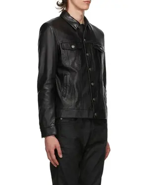 Saint Laurent Single-breasted Carved Button Jacket