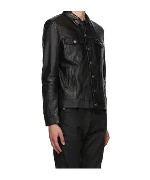 Saint Laurent Single-breasted Carved Button Jacket