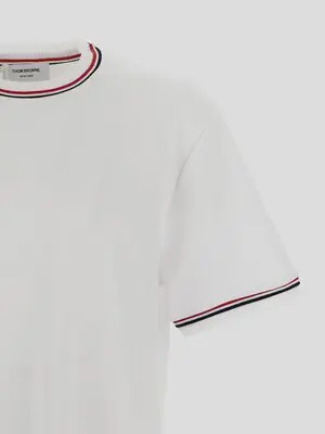 Thom Browne Milan Striped Crewneck T-shirt - White