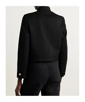 NILI LOTAN Hadley Cropped Wool-twill Jacket - Black