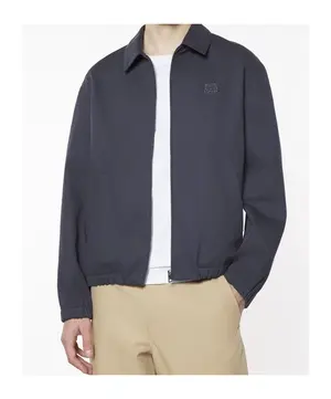 Maison Kitsuné Elasticated Zipped Blouson With Embroidered Fox Head