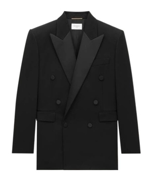 Saint Laurent Double-breasted Tuxedo Jacket - Black