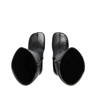 Balenciaga Scholl Square Toe Knee High Boots With Inner Zip