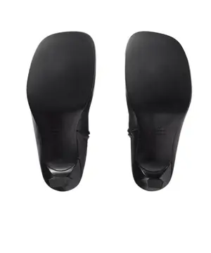 Balenciaga Scholl Square Toe Knee High Boots With Inner Zip