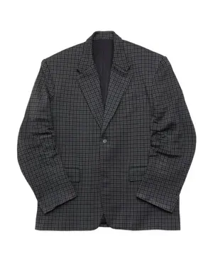 Balenciaga Checkered Tailored Knit Jacket