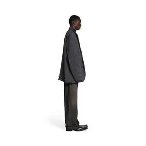 Balenciaga Checkered Tailored Knit Jacket