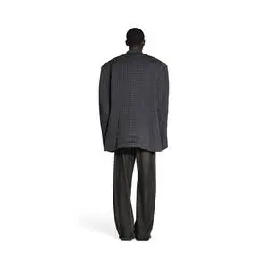 Balenciaga Checkered Tailored Knit Jacket