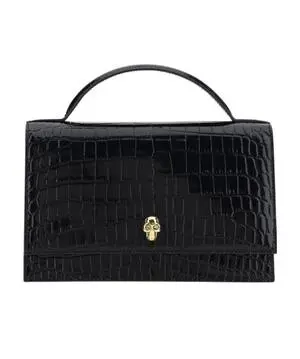 Alexander McQueen Embossed Skull Motif Shoulder Bag