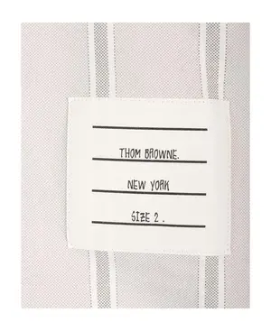 Thom Browne Rwb Striped Long-sleeved Shirt
