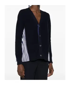 Sacai Cotton Cardigan With Contrast Stitching