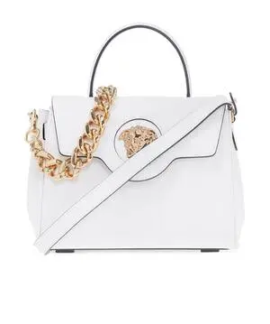 Versace La Medusa Medium Shoulder Bag - White