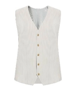 Issey Miyake Pleated V-neck Vest - Grey